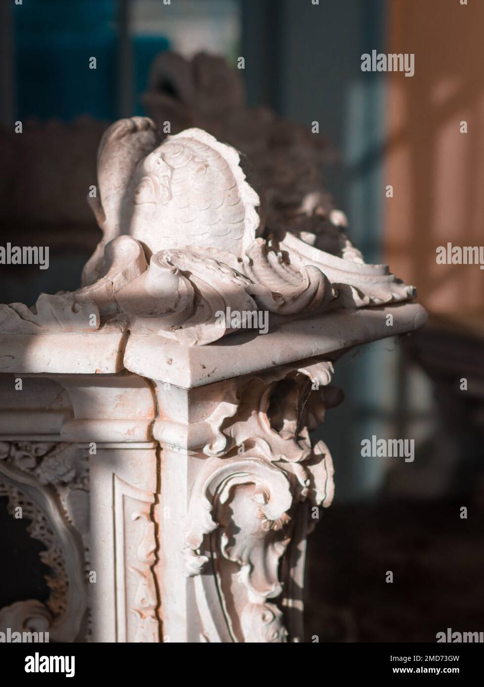 A closeup view of an antique marble stone Stock Photo - Alamy