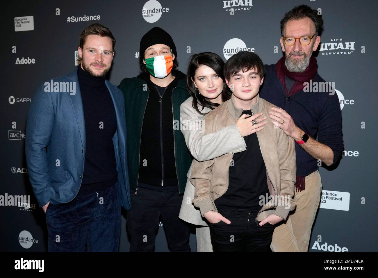 Jack Reynor, from left, Joseph Gordon-Levitt, Eve Hewson, Oren Kinlan and John Carney attend the ...