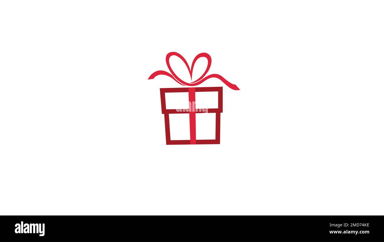 Abstract Gift box Love Symbol Vector logo Design Illustration Stock ...