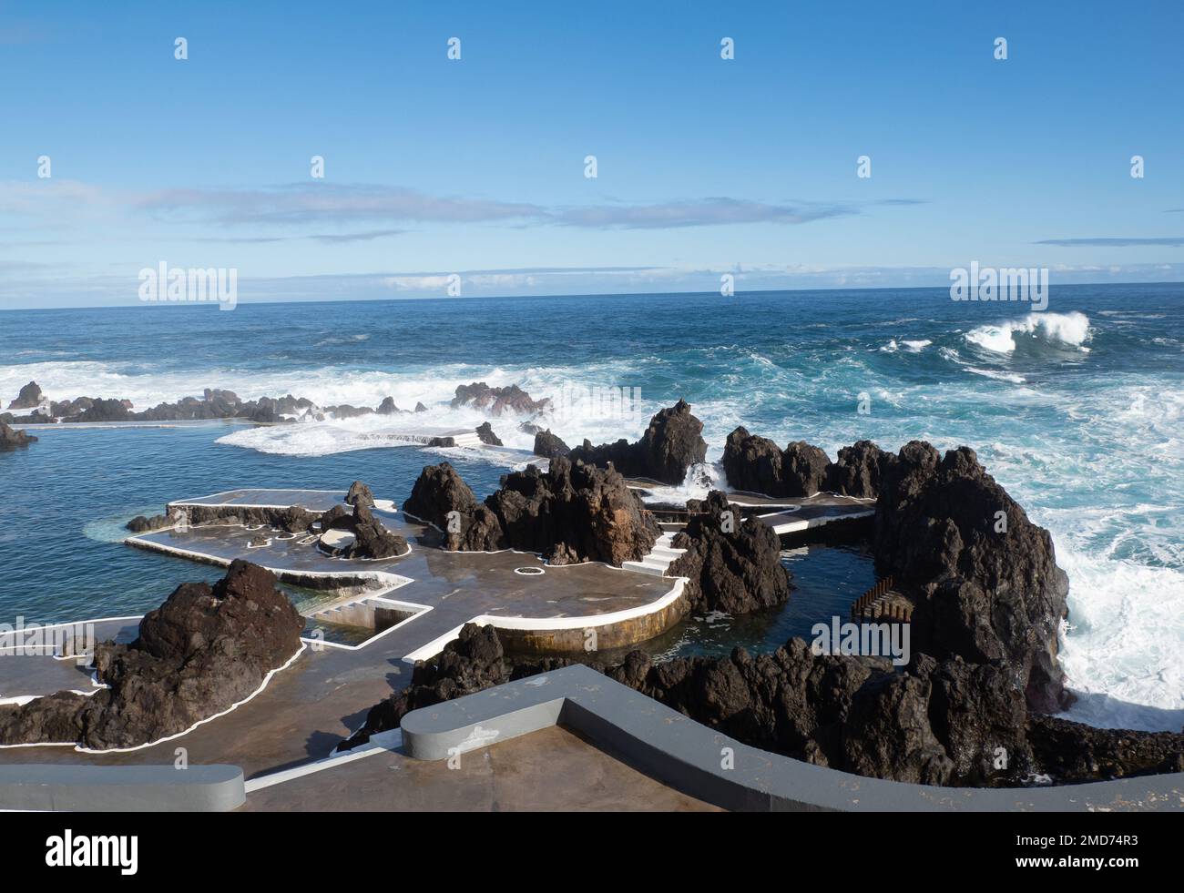 The natural swimming pools of Porto Moniz, saltwater pools created in lava formations by the ...