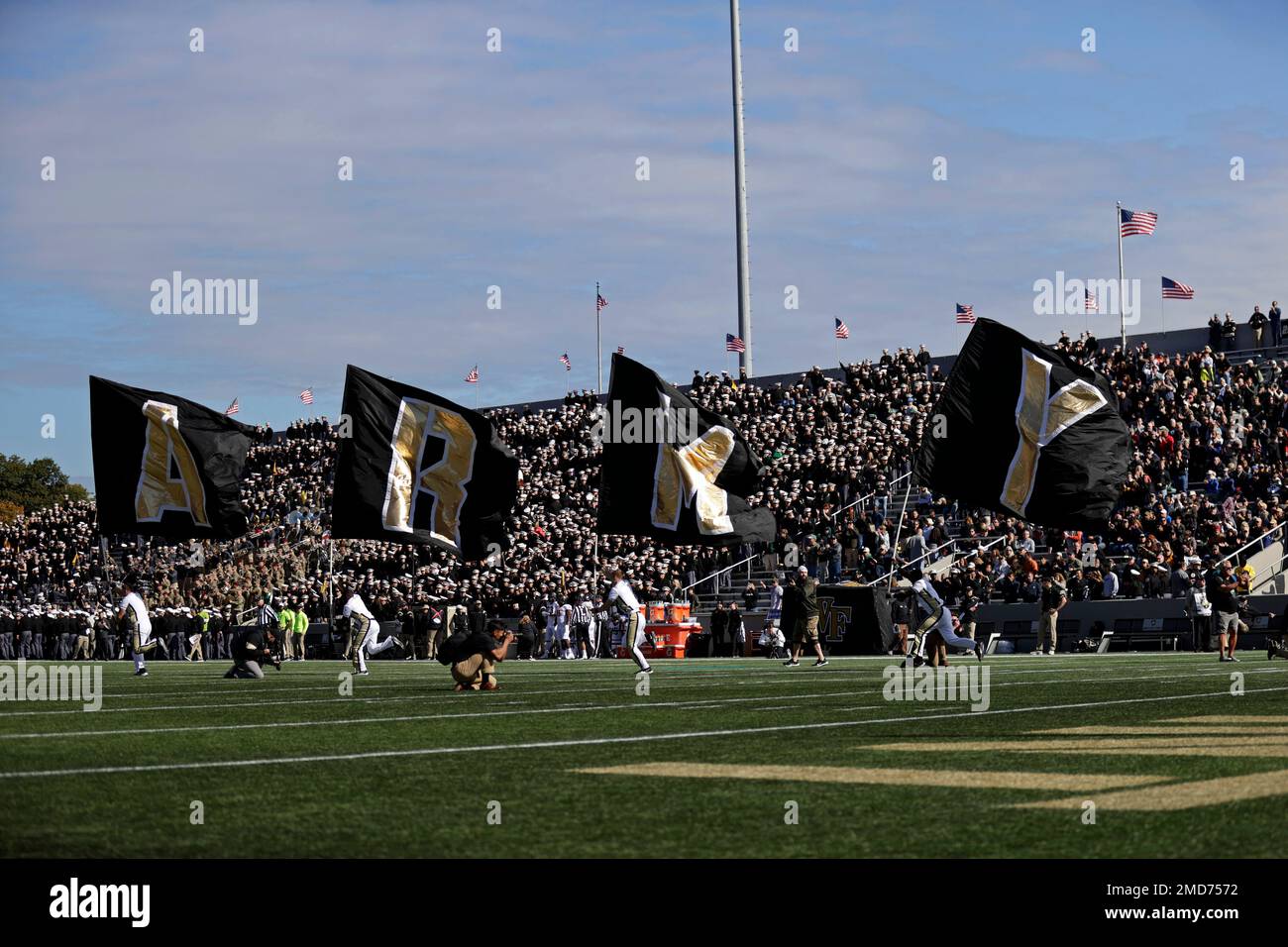 Army takes the field to face Wake Forest in an NCAA college football ...