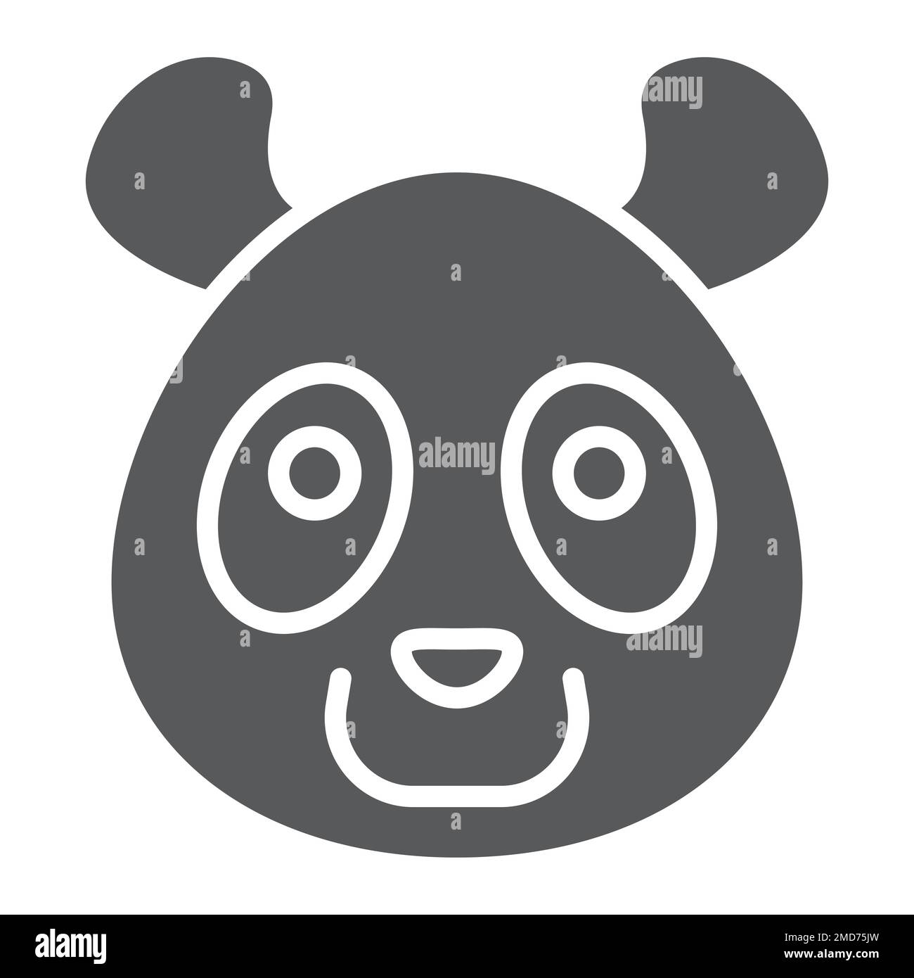 Panda glyph icon, animal and zoo, bear sign vector graphics, a solid ...