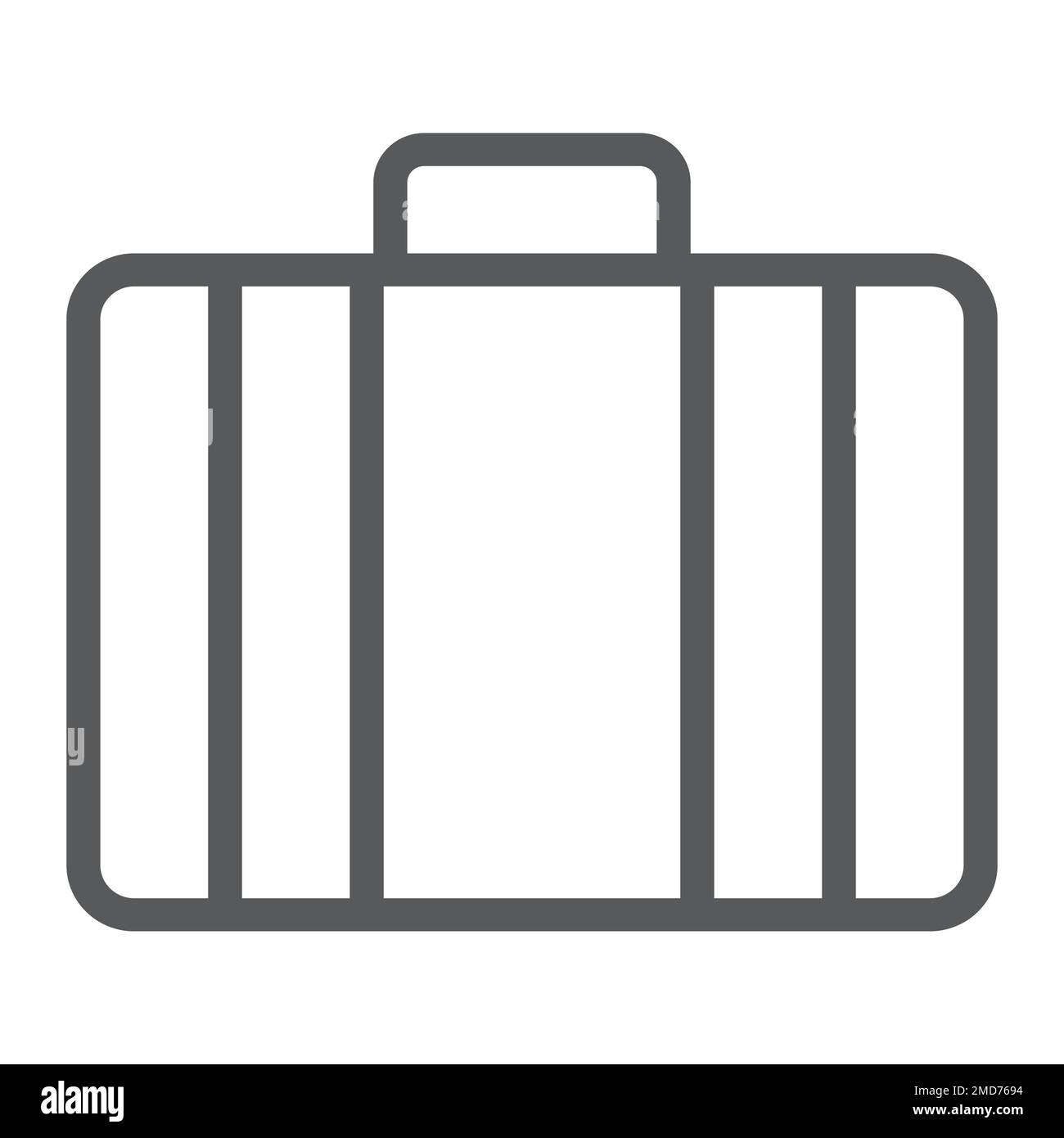 Baggage line icon, briedfcase and luggage, bag sign vector graphics, a ...
