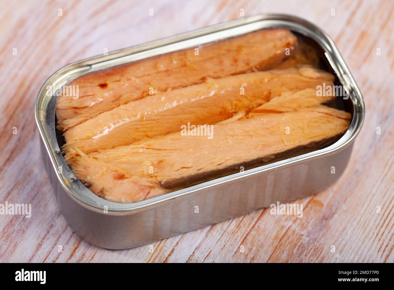 Canned seafood, melva fish fillets preserved in oi Stock Photo - Alamy