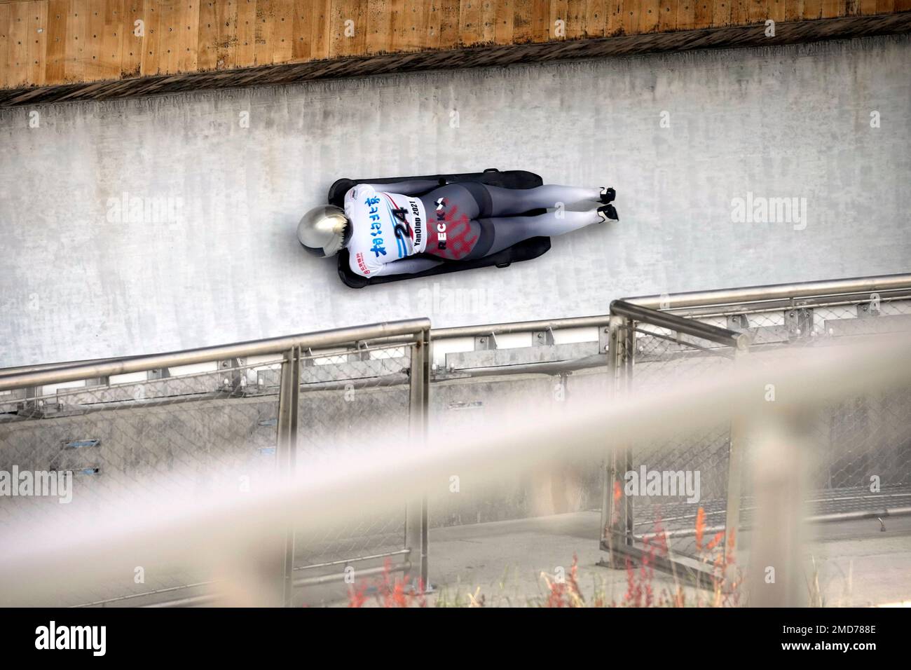 Endija Terauda of Latvia competes during the women's skeleton in an ...
