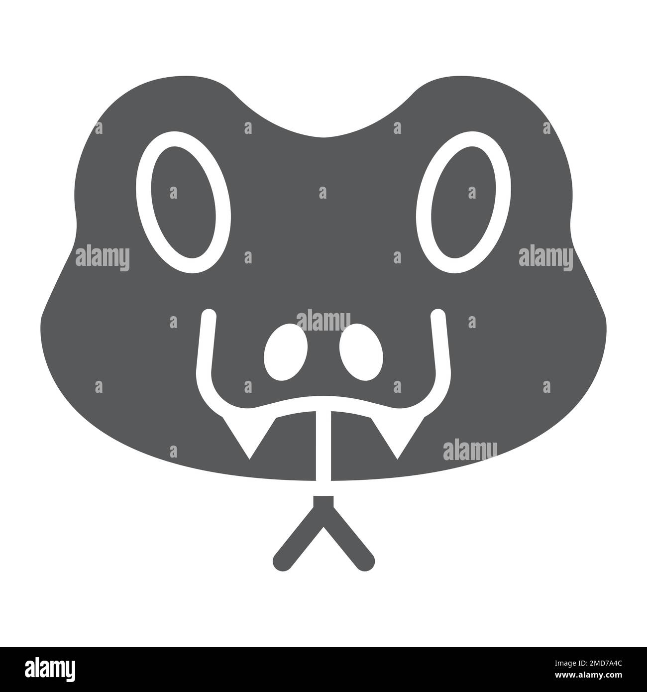 Snake glyph icon, animal and zoo, reptile sign vector graphics, a solid ...