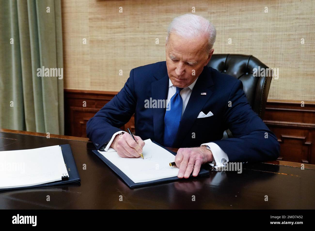Joe biden signs copies of his state of the union hi-res stock ...