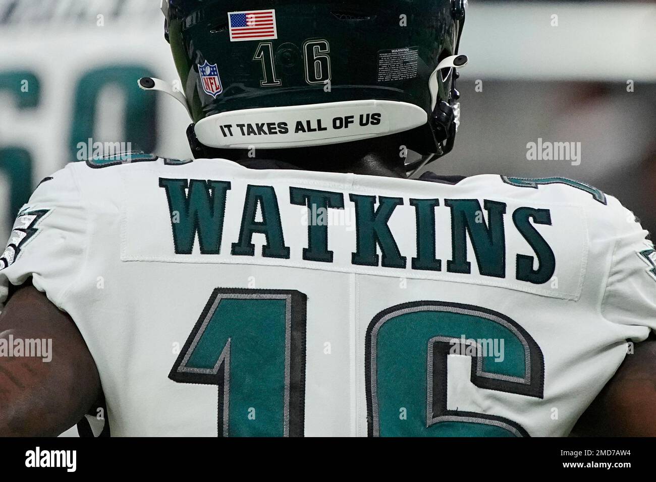 Philadelphia Eagles wide receiver Quez Watkins (16) during the second half of an NFL football ...