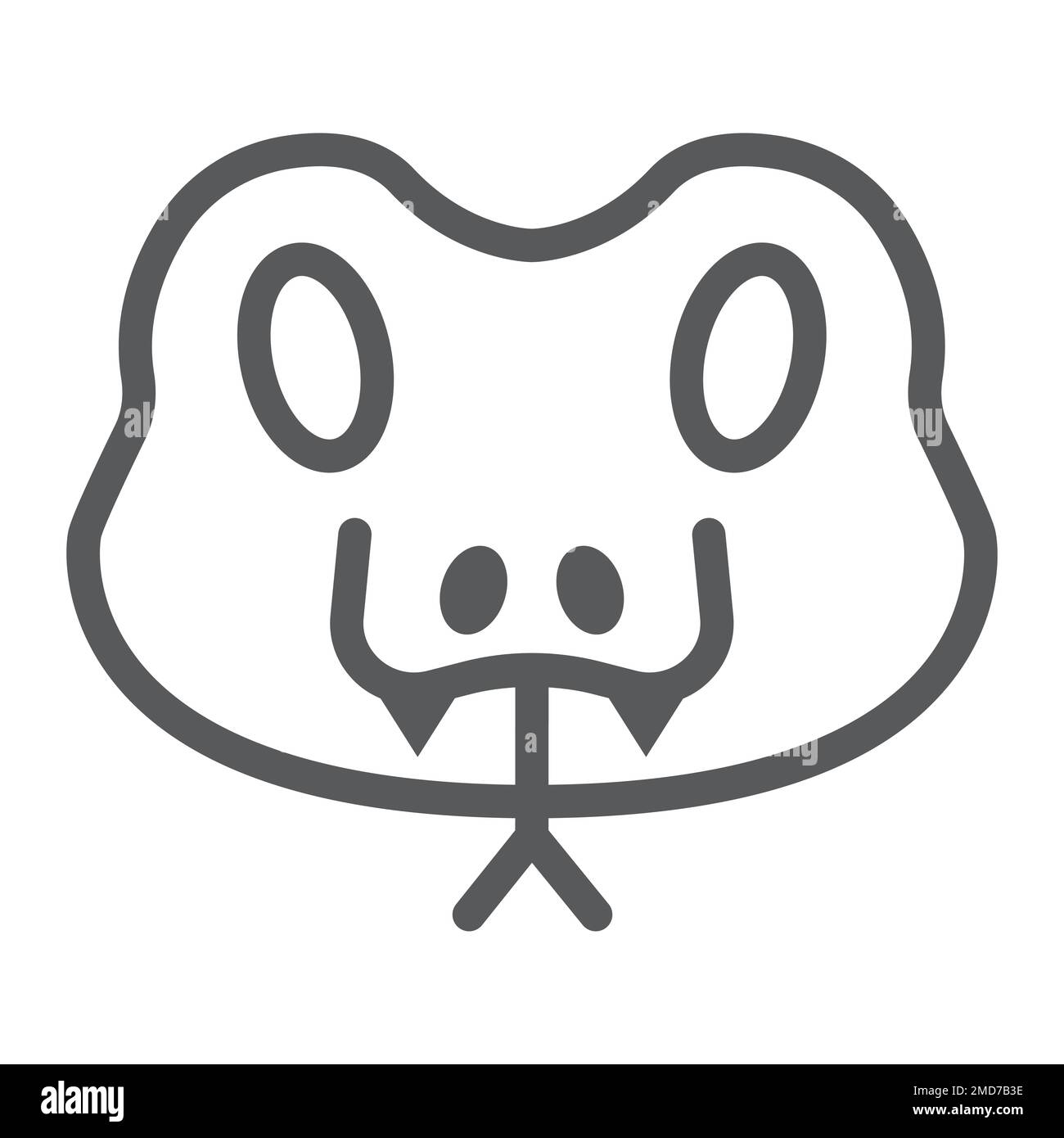 Snake line icon, animal and zoo, reptile sign vector graphics, a linear ...