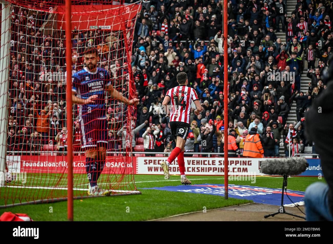 Ross Stewart celebrates after scoring Sunderland AFC's first goal ...