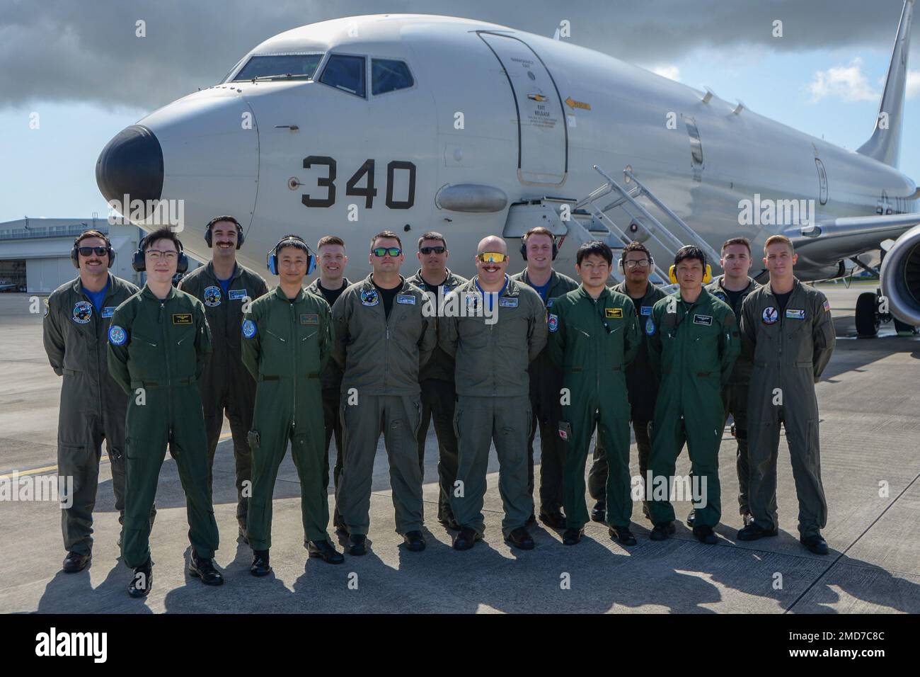 U.S. Navy Sailors assigned to Patrol Squadron (VP) 5 and Japanese ...