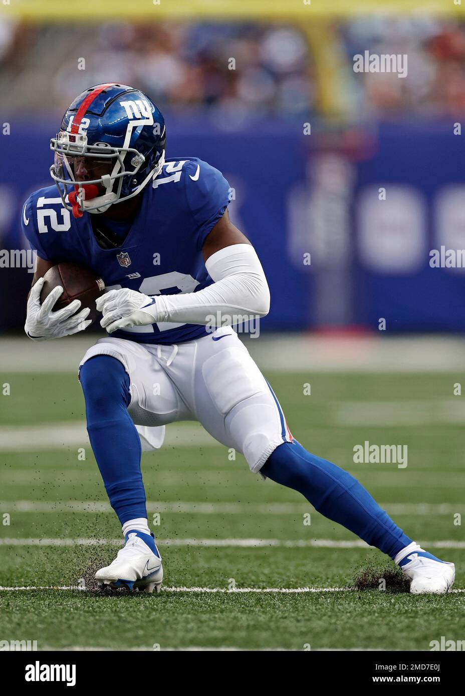 New York Giants wide receiver John Ross (12) runs against the Carolina ...