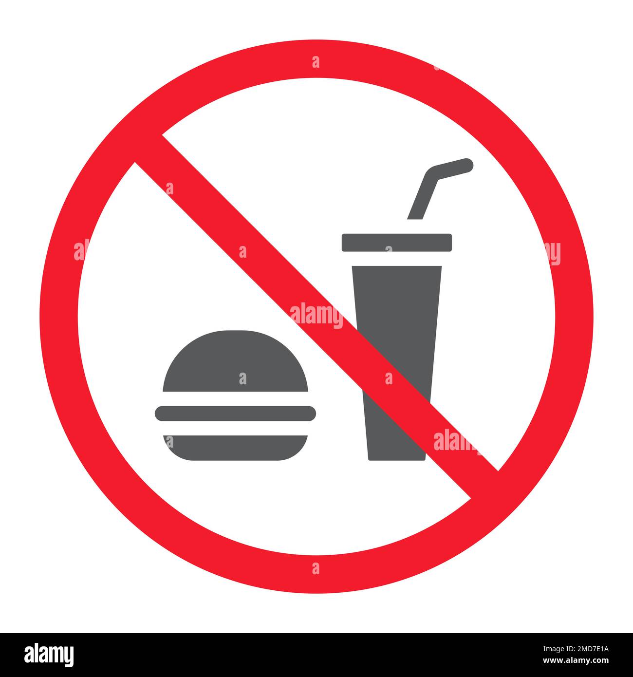 No food glyph icon, prohibition and forbidden, no drink sign vector ...
