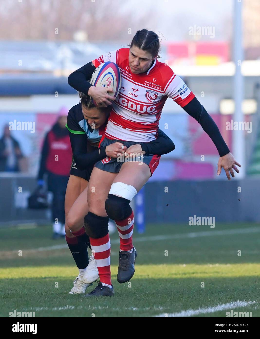 Twickenham Stoop, ENGLAND : Ellie Kildunne of Harlequins takes down ...