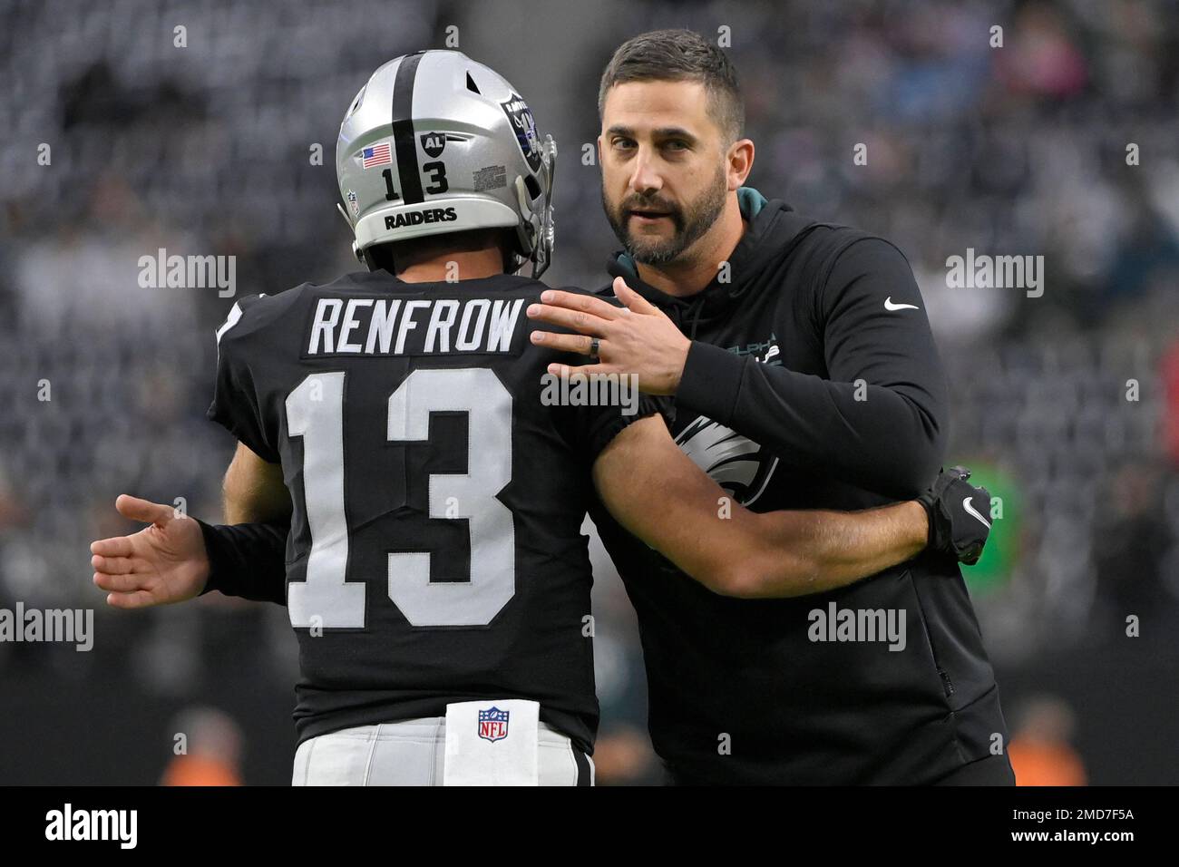 Philadelphia Eagles head coach Nick Sirianni greets Las Vegas Raiders ...