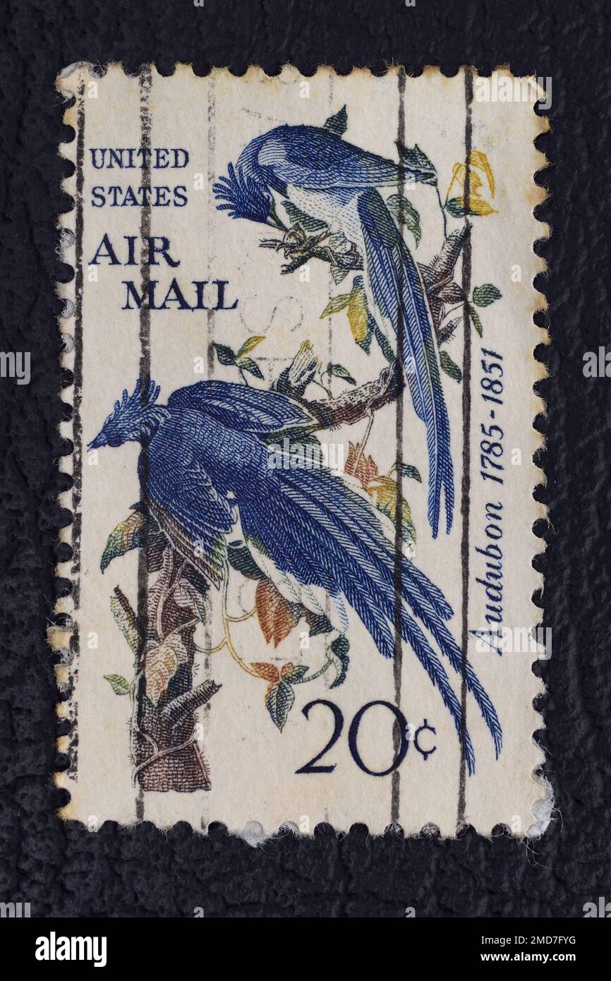 Valverde (CT), Italy - January 15, 2023: a old postage stamp from USA ...