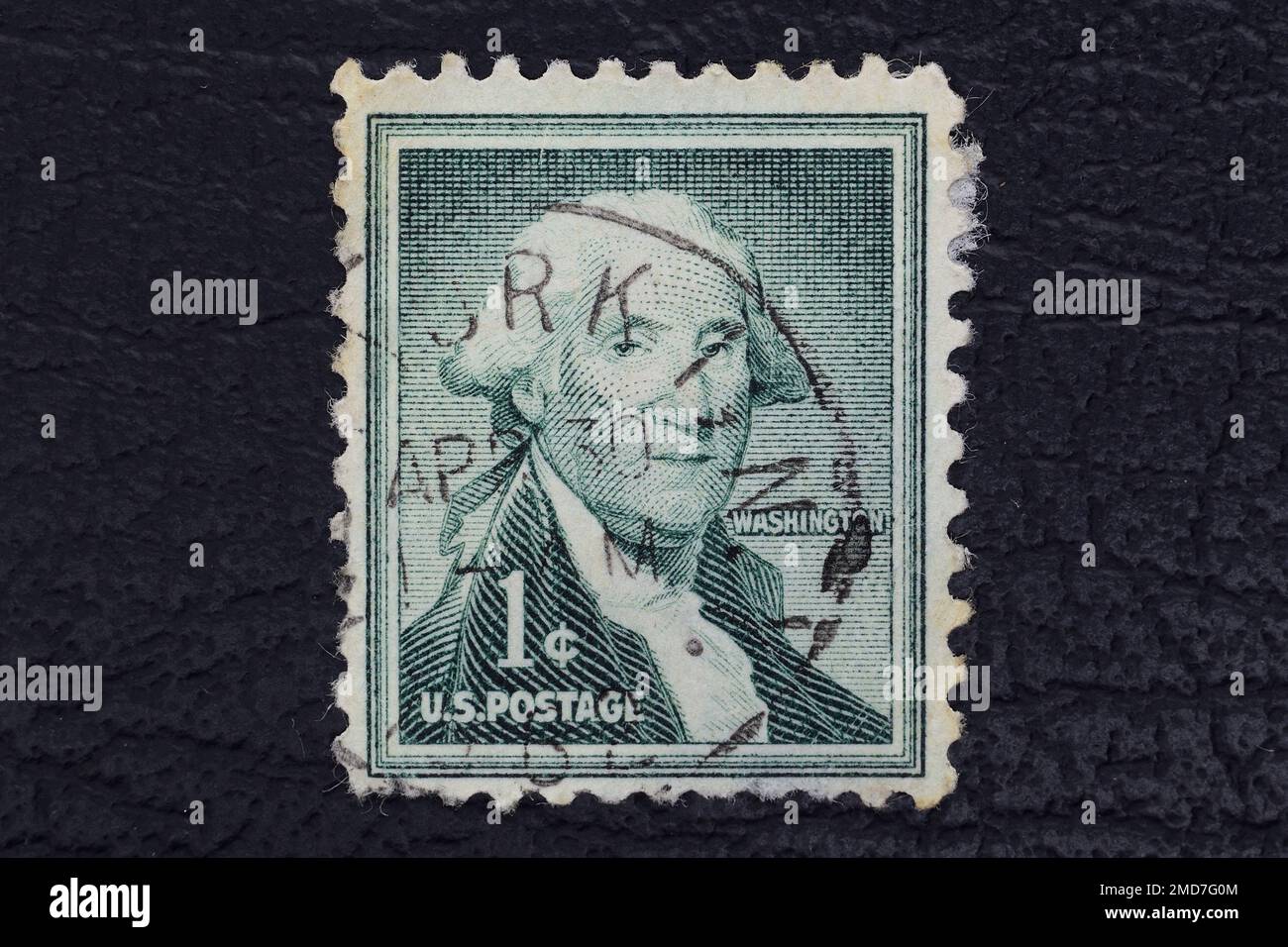 Valverde (CT), Italy - January 15, 2023: a old postage stamp from USA ...