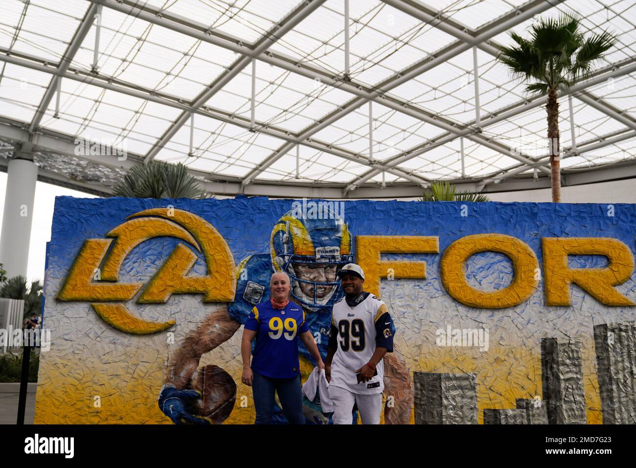 Los Angeles Rams fans before an NFL football game against the Detroit ...