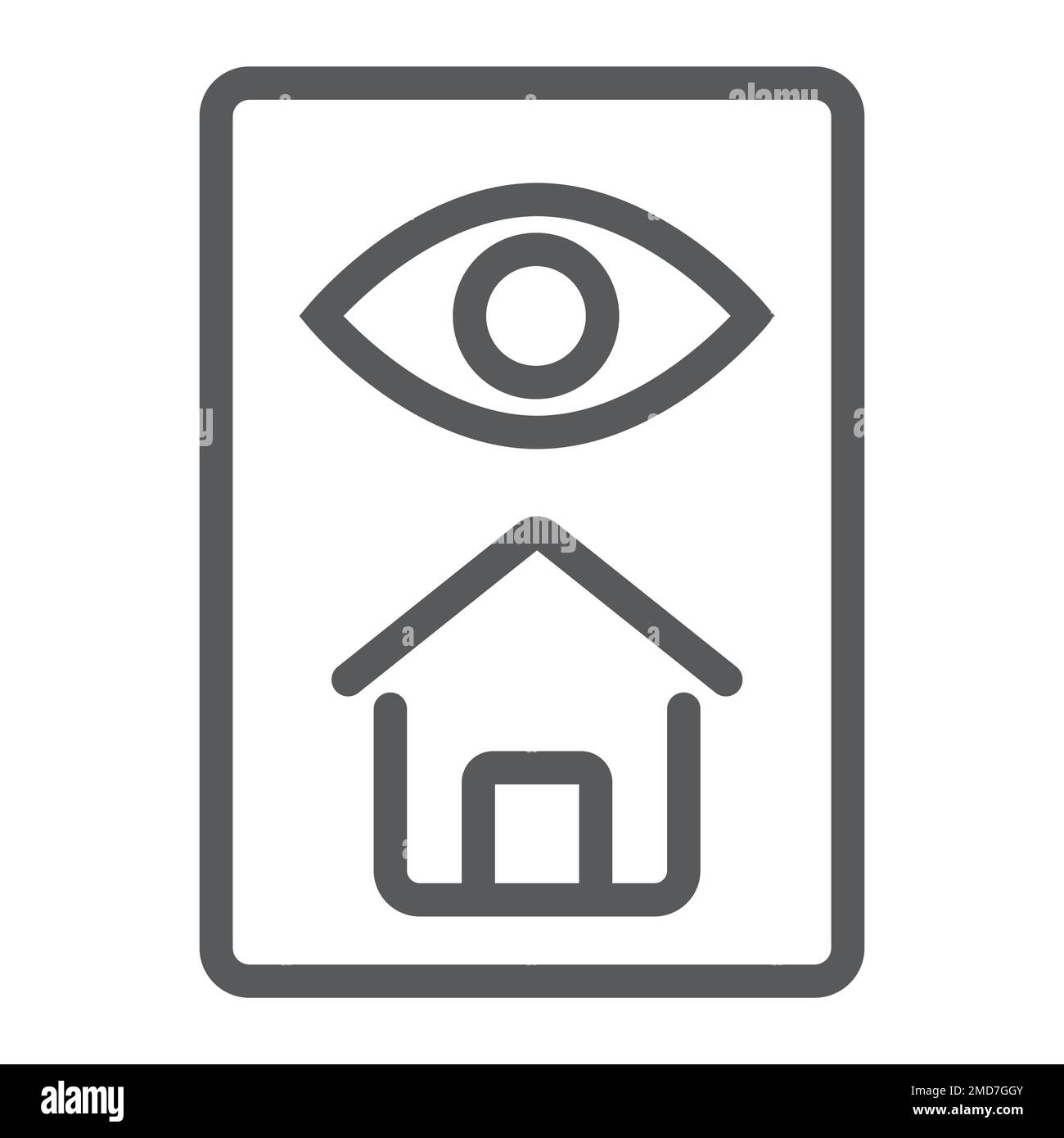 Home inspection line icon, real estate and home, inspect sign vector ...