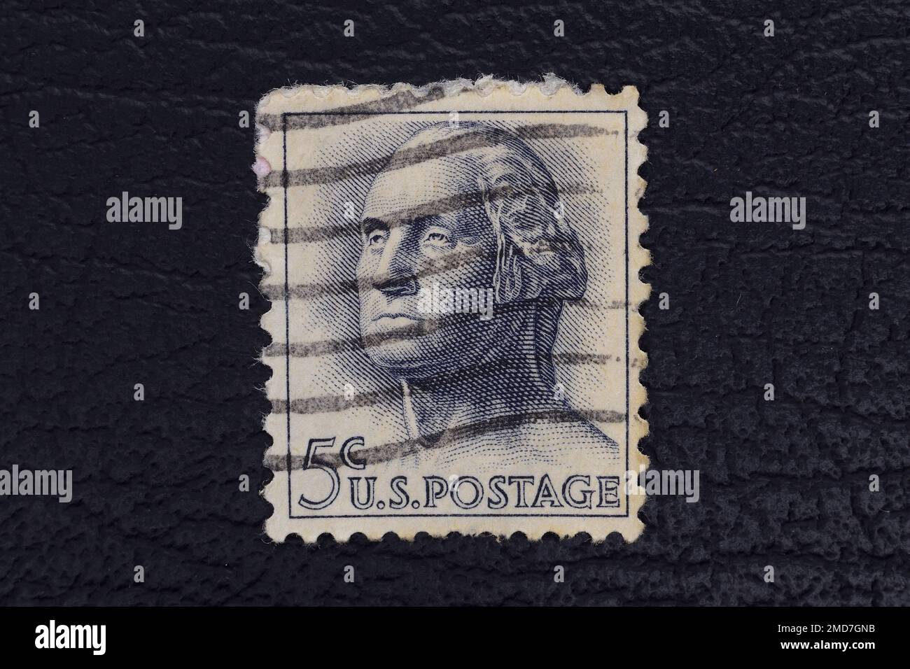 Valverde (CT), Italy - January 15, 2023: a old postage stamp from USA ...