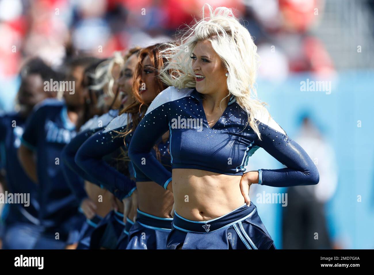 Tennessee Titans cheerleaders perform during an NFL football game ...