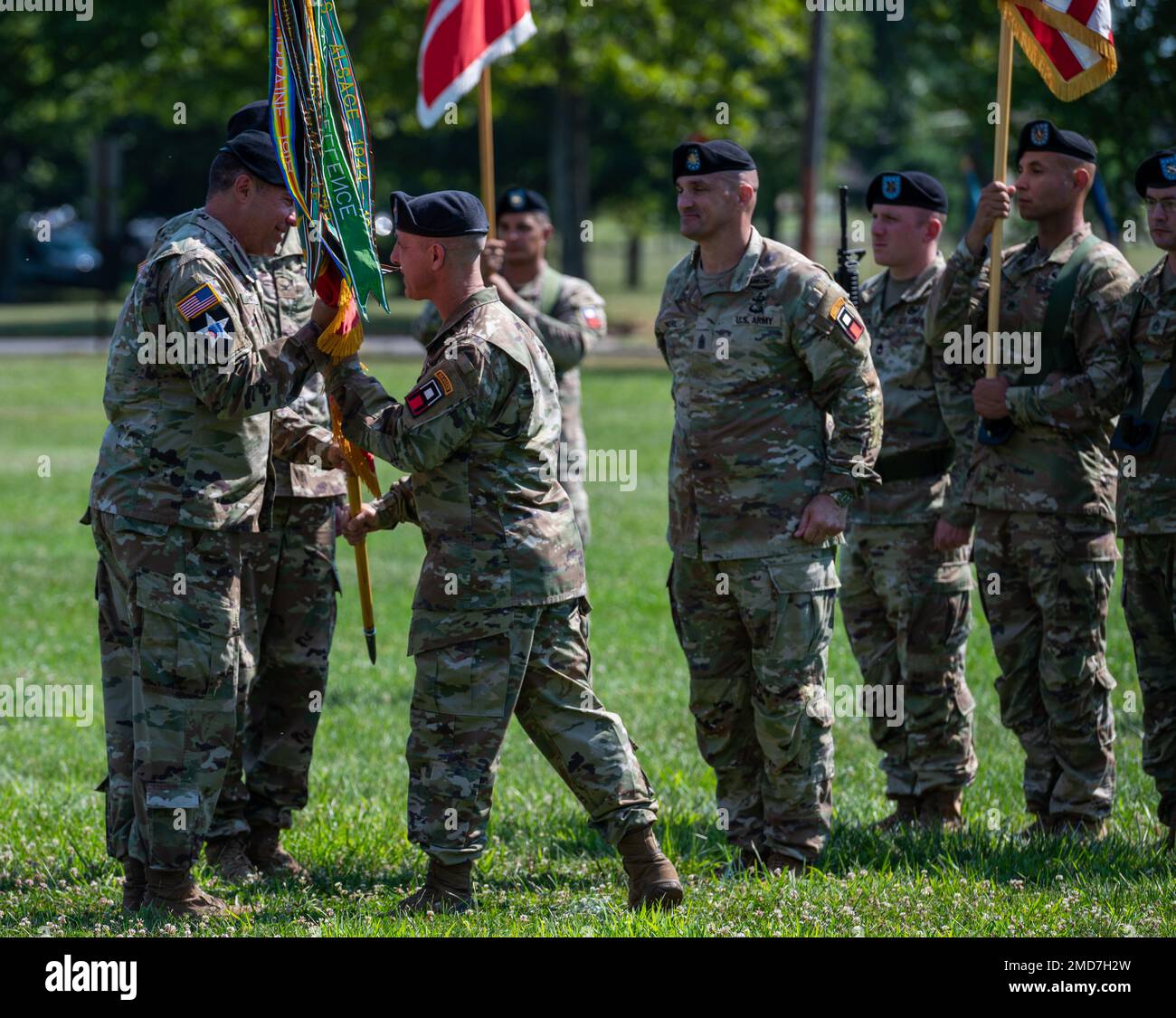 U.S. Army Col. Mathew Bunch, 174th Infantry Brigade commander, presents ...