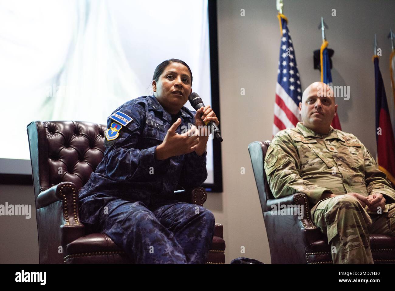 Maj. Laura Gomez, partner nation guest instructor at the Inter-American ...