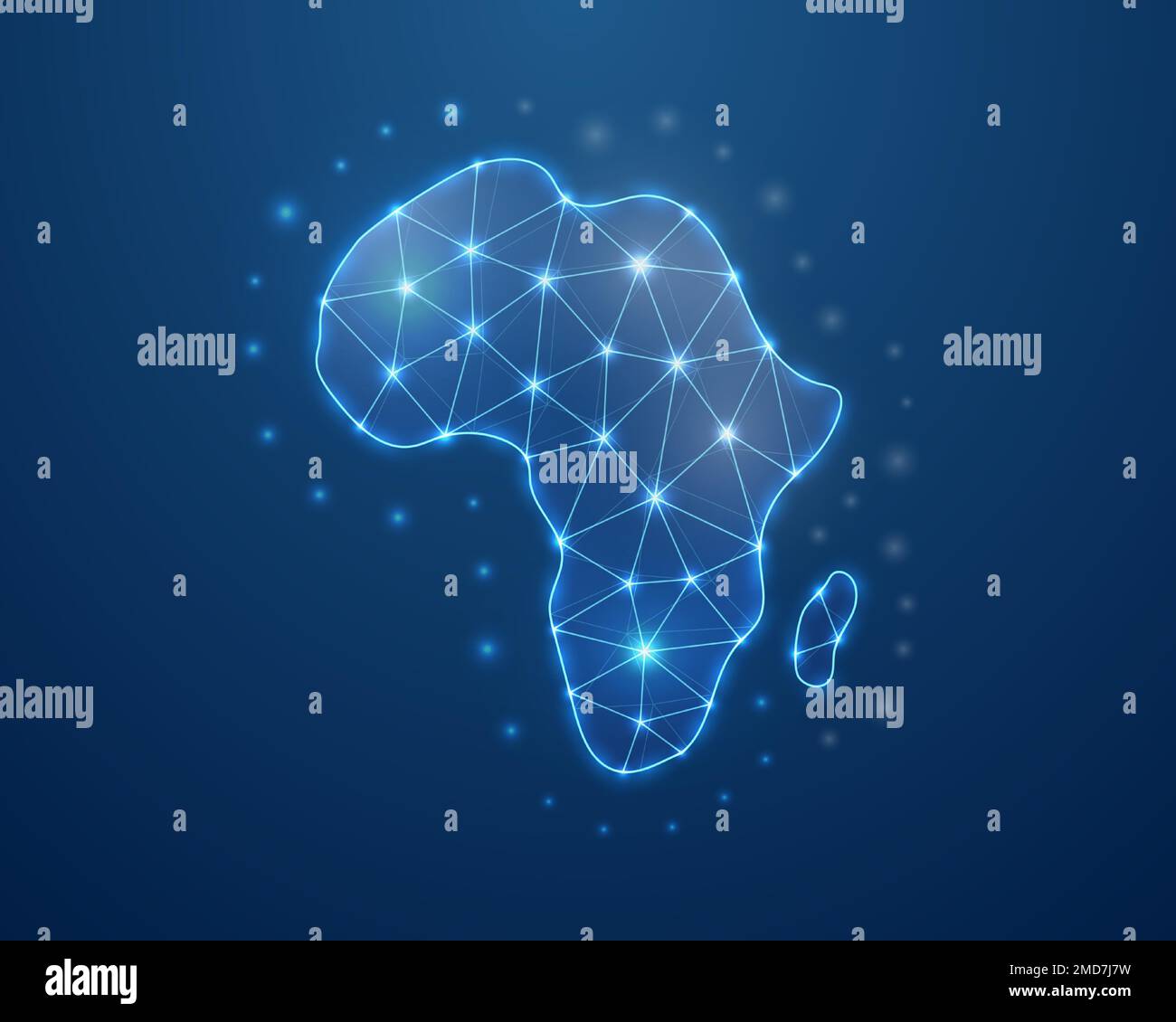 Africa 3d symbol in low poly style. Africa map design concept ...