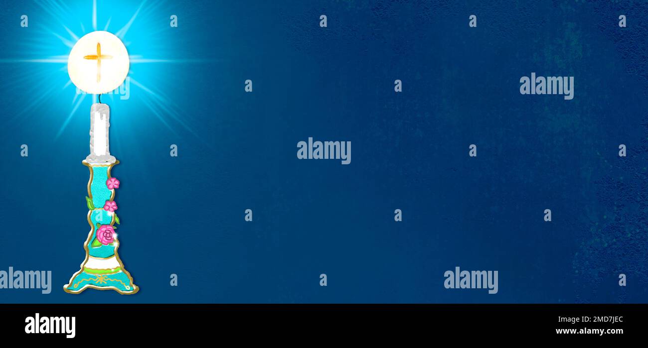 First holy communion invitation card or catholic celebration. Sacred ...