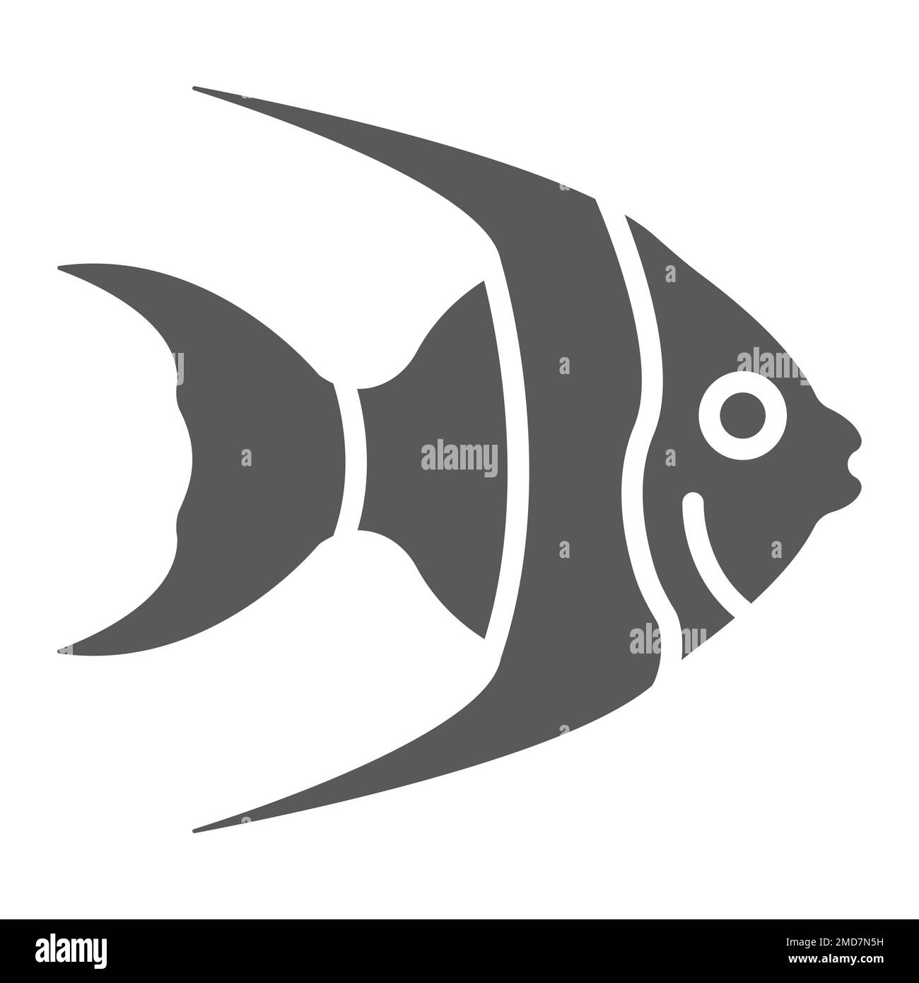 Tropical fish glyph icon, animal and underwater, aquatic sign vector ...