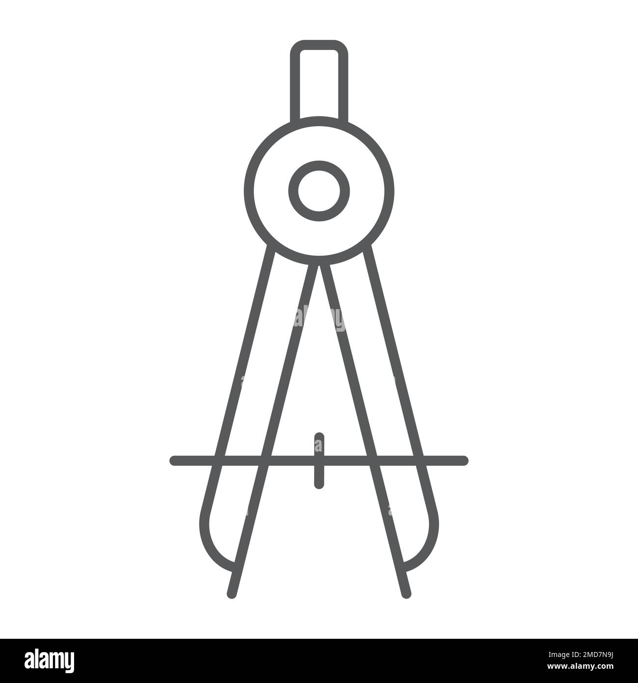 Divider thin line icon, school and education, compass sign vector ...