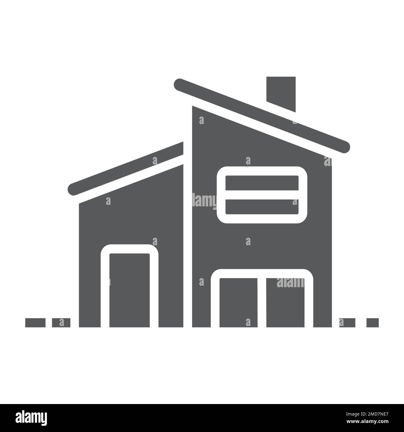 Two storey house glyph icon, real estate and home, house sign vector ...