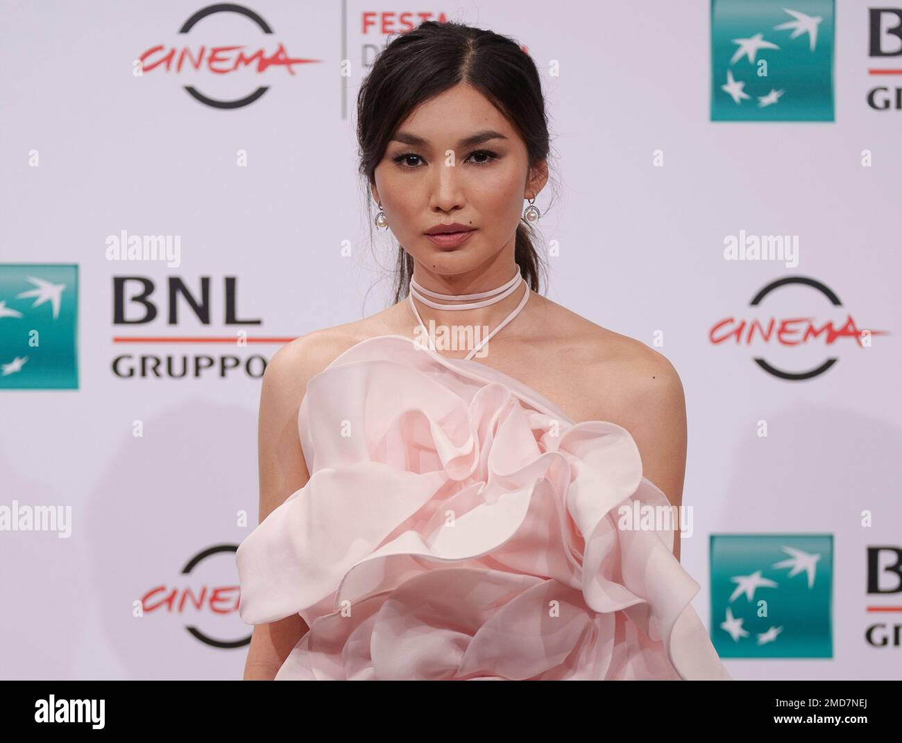 Actress Gemma Chan poses during a photo call for the movie 'Eternals ...
