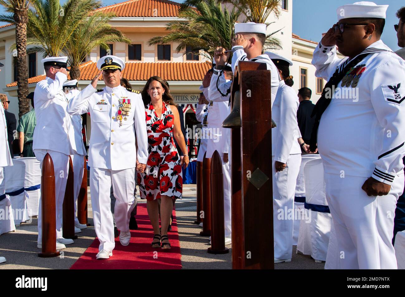 NAVAL STATION ROTA, Spain (July 14, 2022) Capt. David Baird and his ...