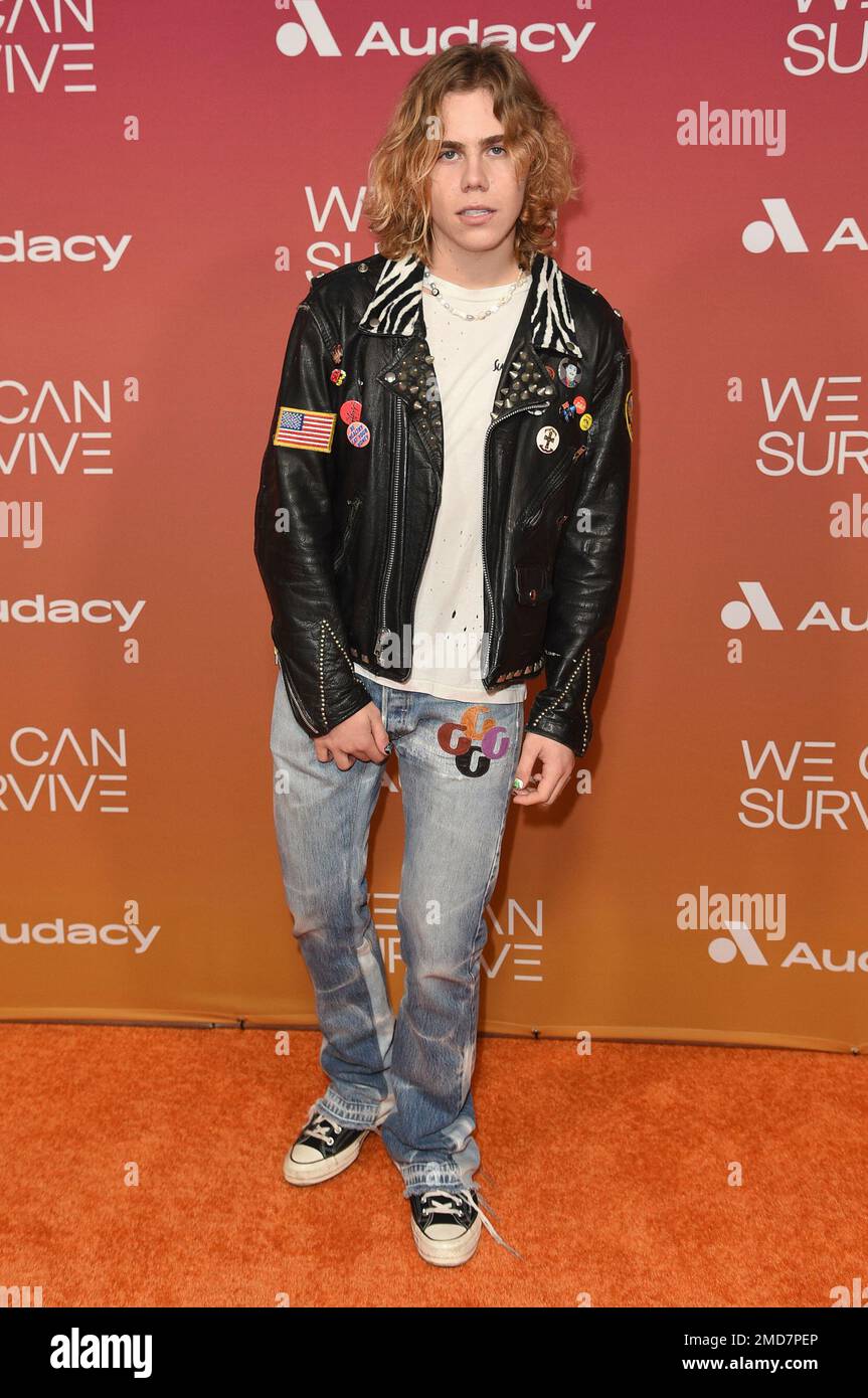 The Kid Laroi arrives at the 8th annual "We Can Survive" Concert on ...