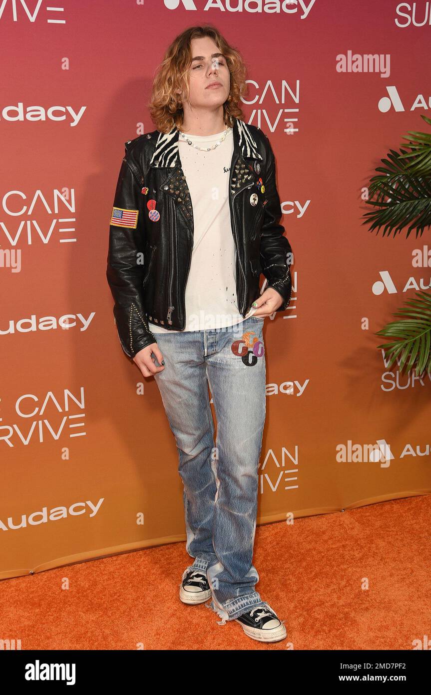 The Kid Laroi arrives at the Eighth annual "We Can Survive" Concert on ...