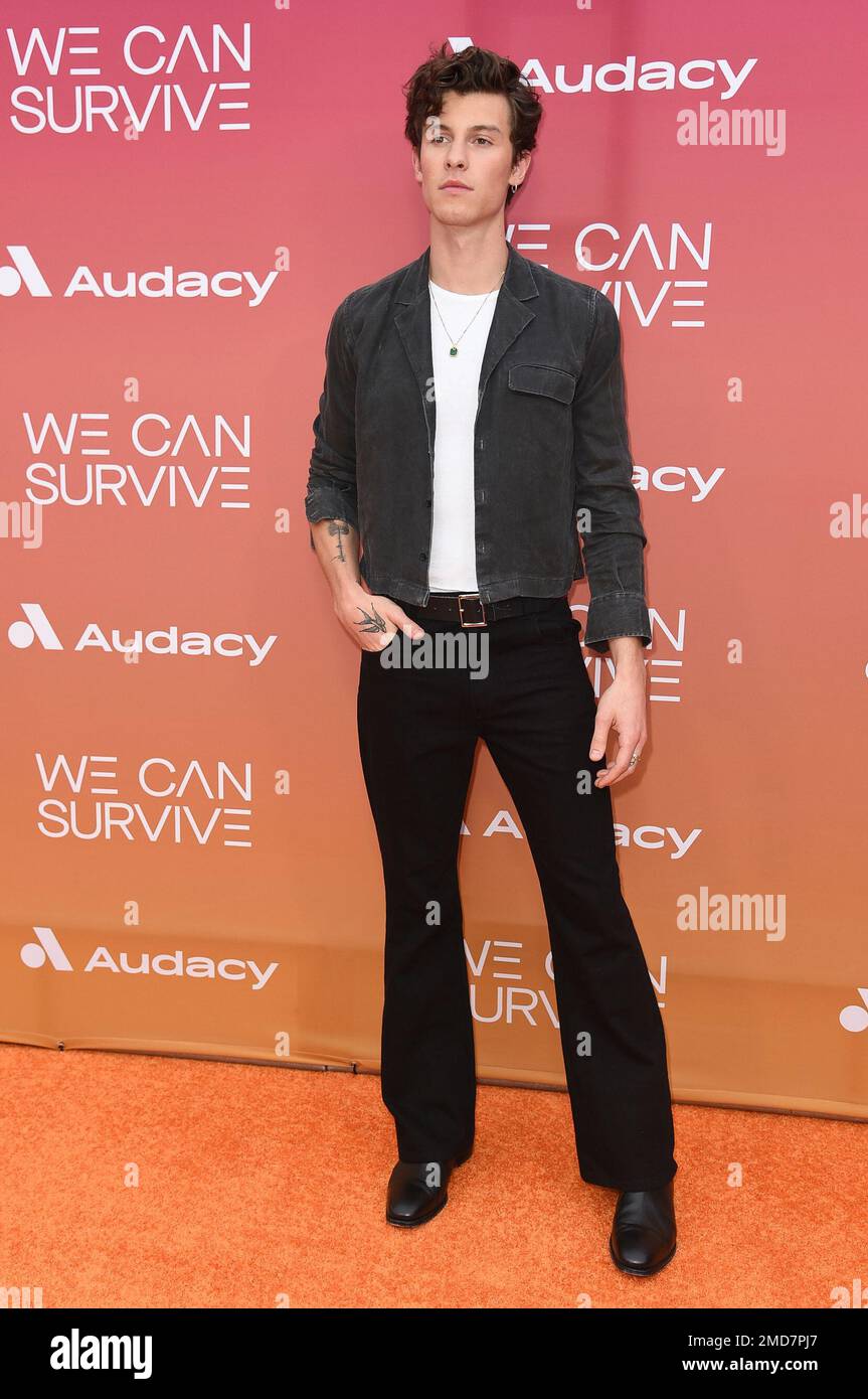 Shawn Mendes arrives at the Eighth annual "We Can Survive" Concert on ...
