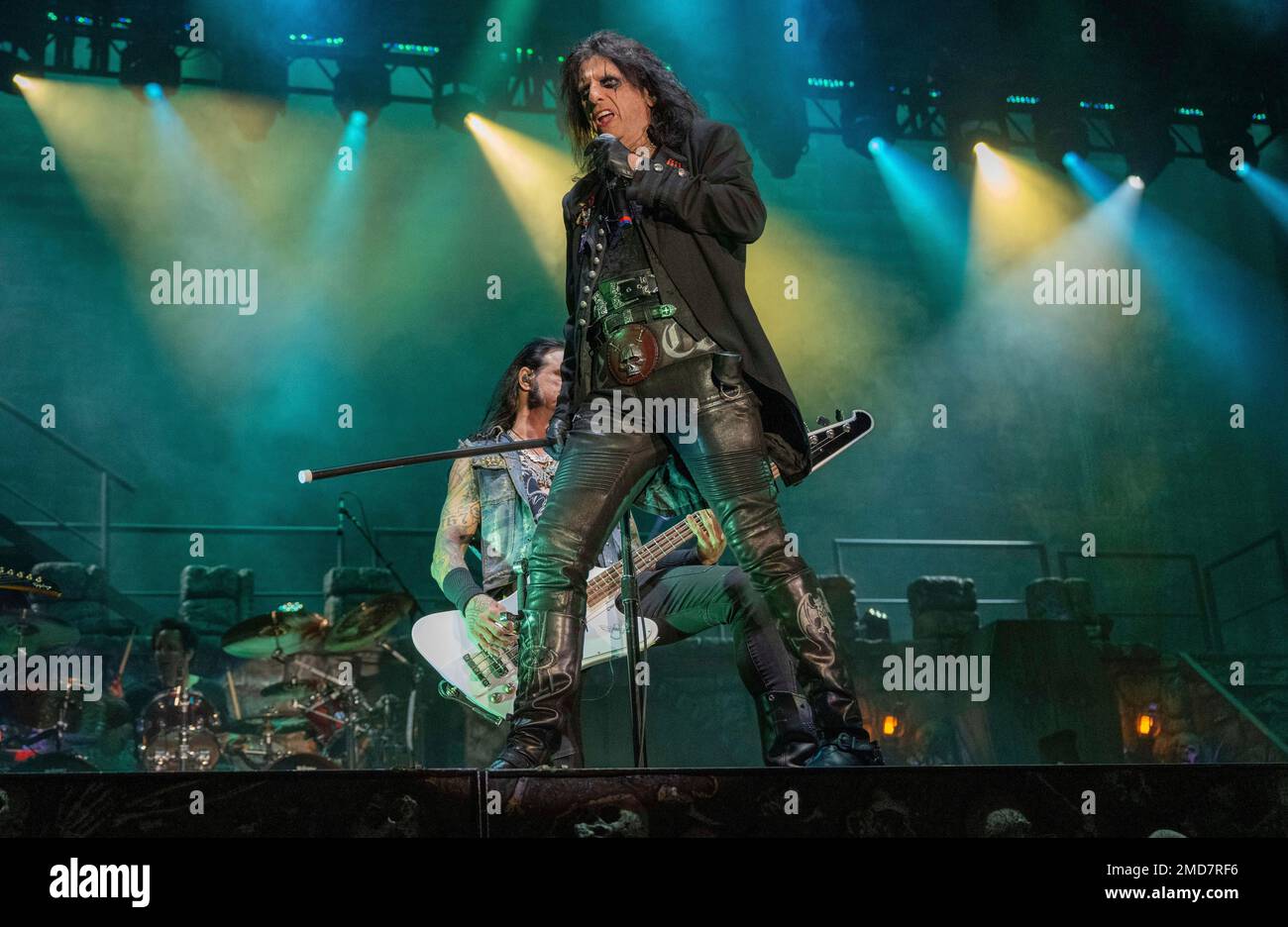 Alice Cooper performs on Saturday, Oct. 23, 2021, at Shaky Knees in ...