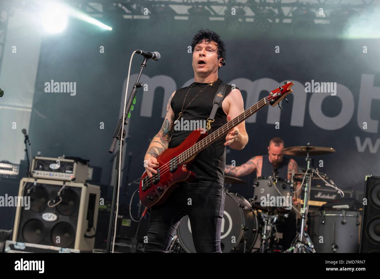 Ronnie Ficarro, of Mammoth WVH, performs on Saturday, Oct. 23, 2021, at ...