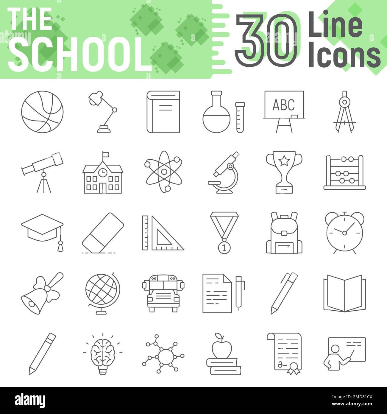 Symbols of school Stock Vector Images - Alamy