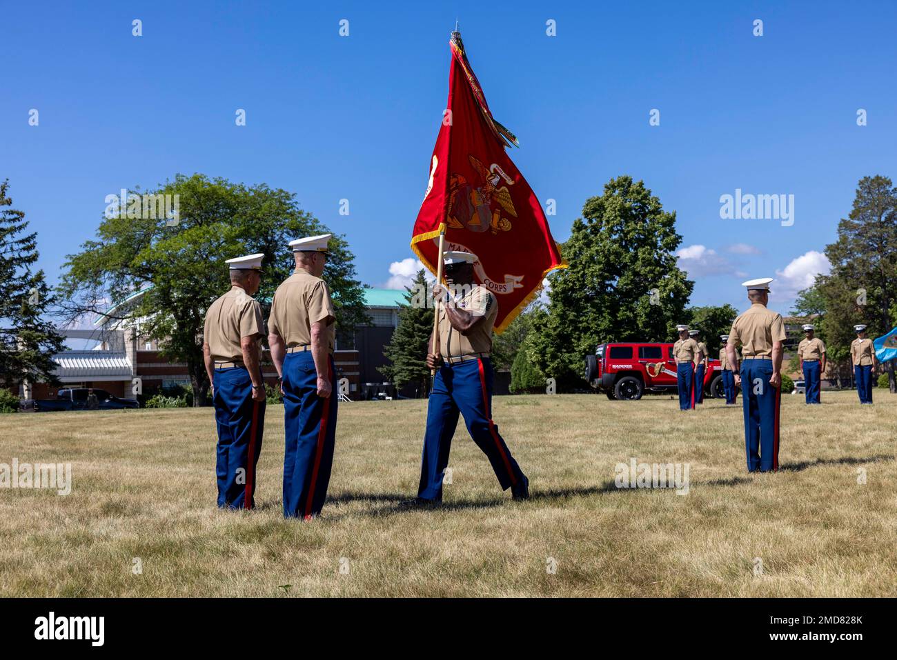 U.S. Marine Corps LtCol. Charles Winchester, outgoing commanding ...