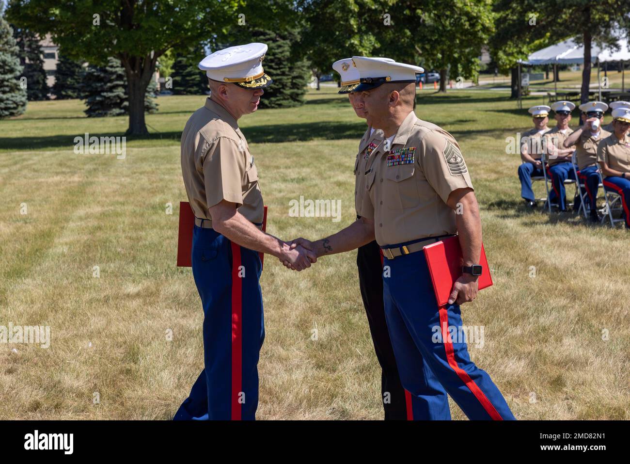 U.S. Marine Corps LtCol. Charles Winchester, outgoing commanding ...