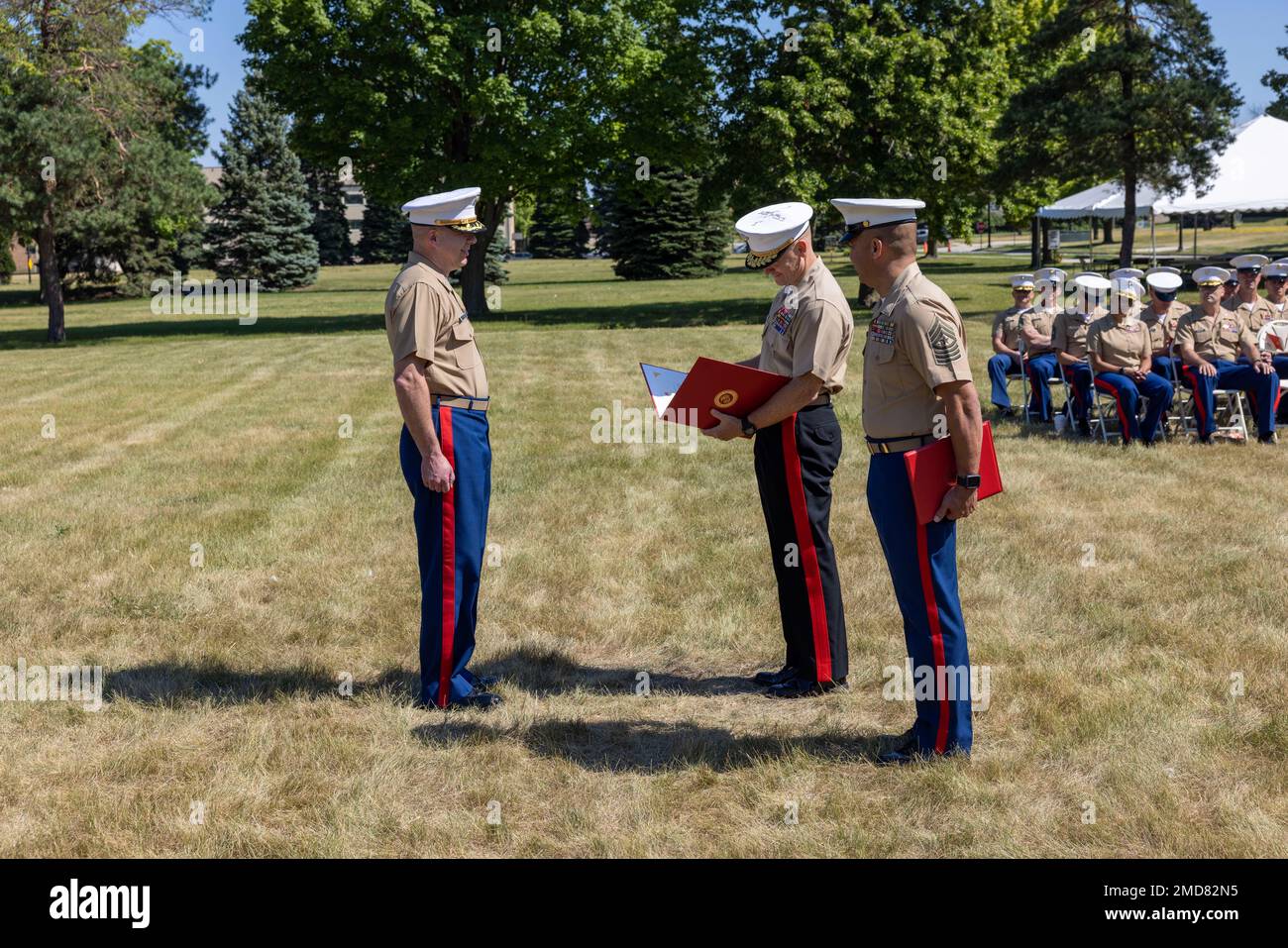 U.S. Marine Corps LtCol. Charles Winchester, outgoing commanding ...