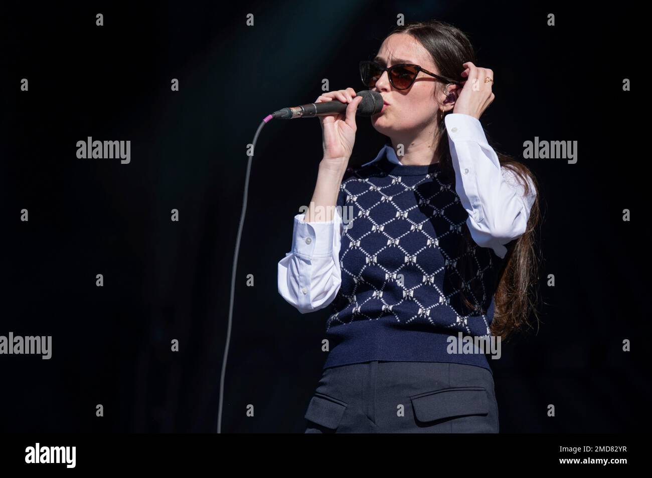 Madeline Follin, of Cults performs on Friday, Oct. 22, 2021, at Shaky ...