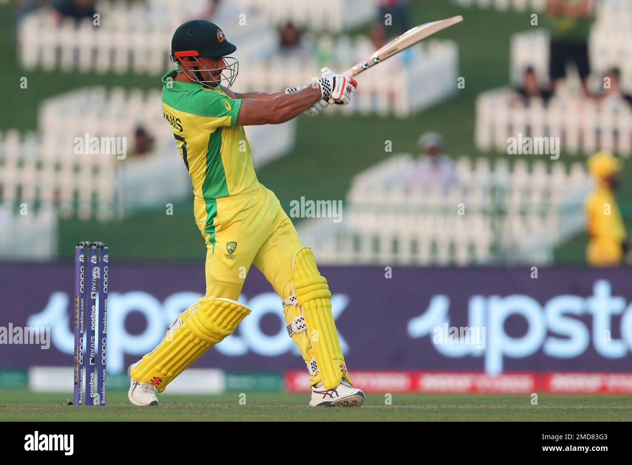 Australia's Marcus Stoinis bats during the Cricket Twenty20 World Cup ...