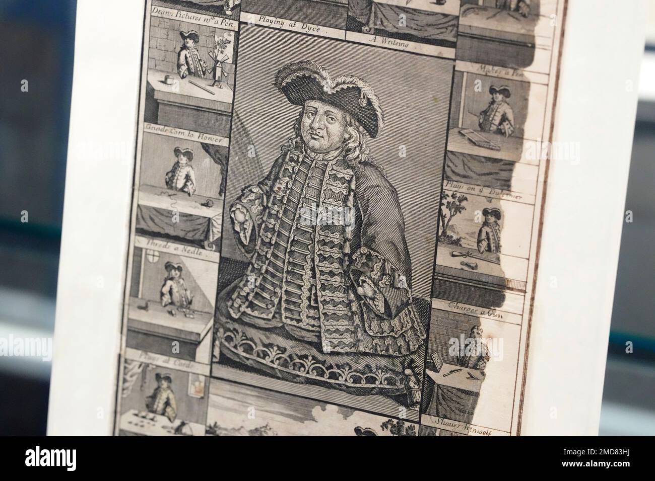 An engraving featuring magician Matthias Buchinger, from the Ricky Jay ...