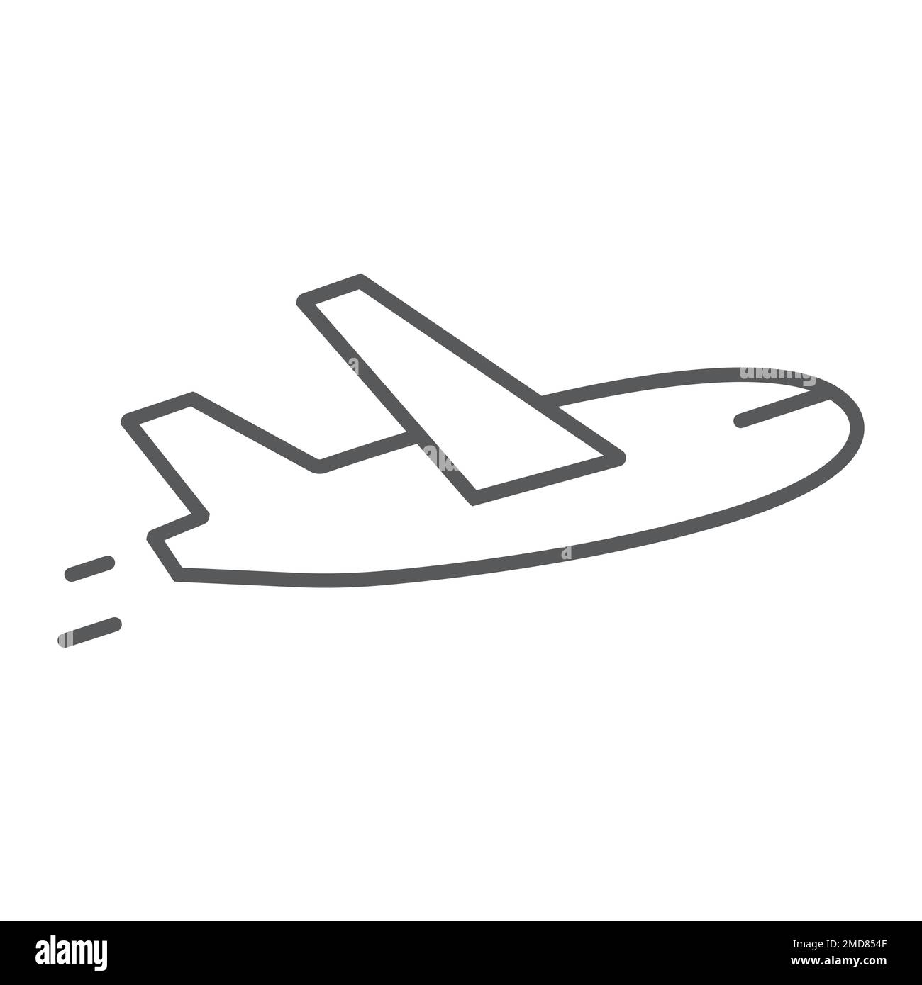 Airplane flight thin line icon, travel and tourism, plane sign vector ...