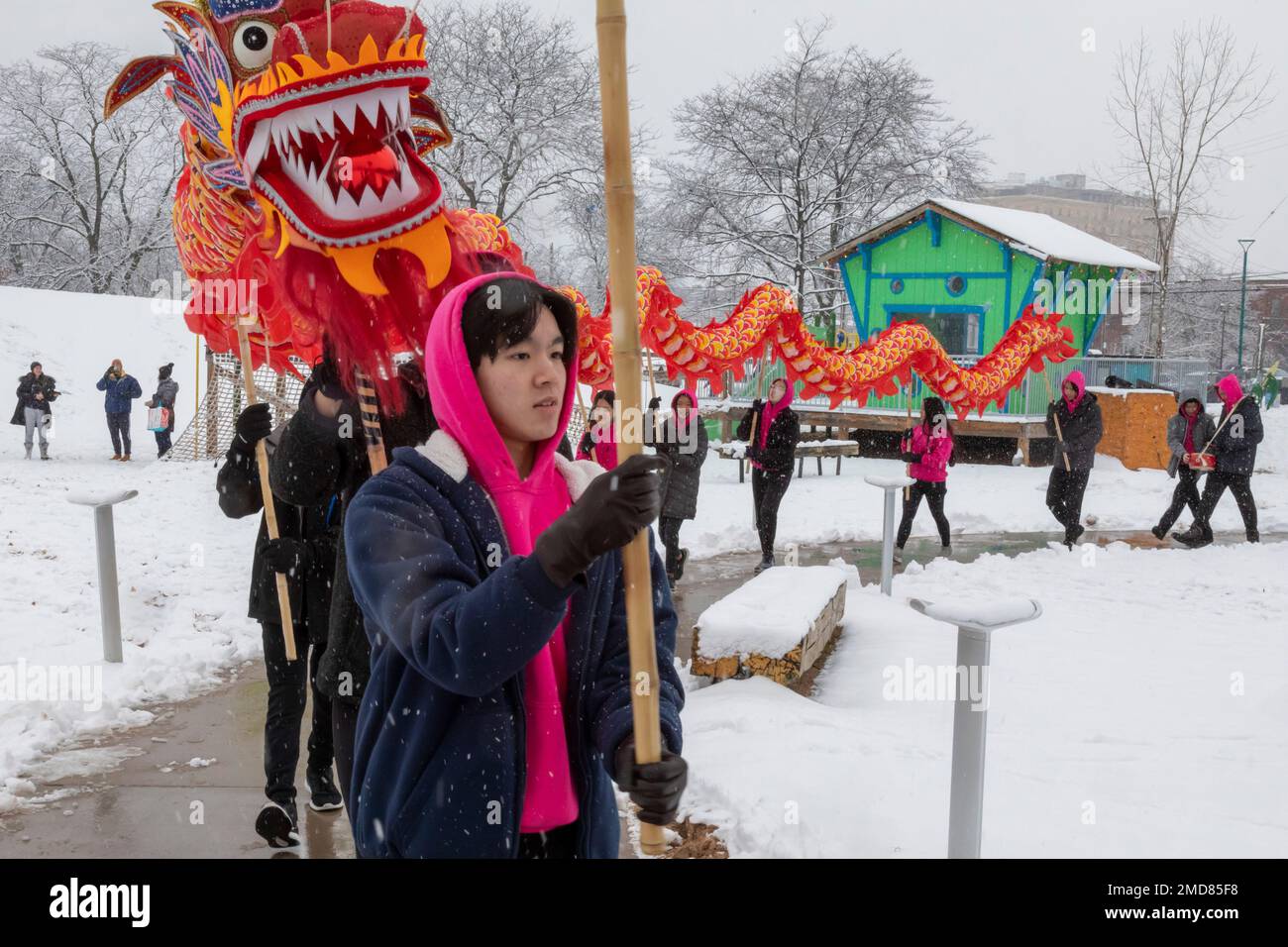 Detroit, Michigan, USA. 22nd Jan, 2023. The Michigan Taiwanese American ...