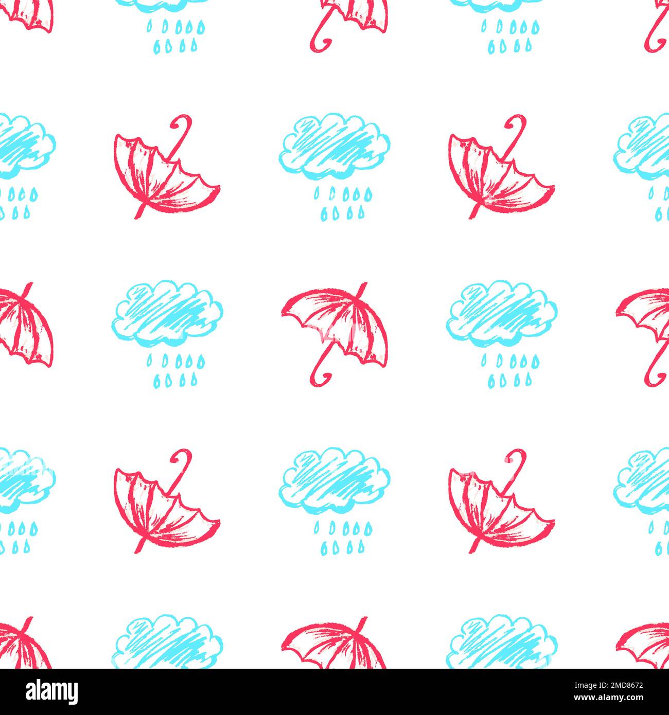 Crayons drawings on paper by child Stock Vector Images - Alamy