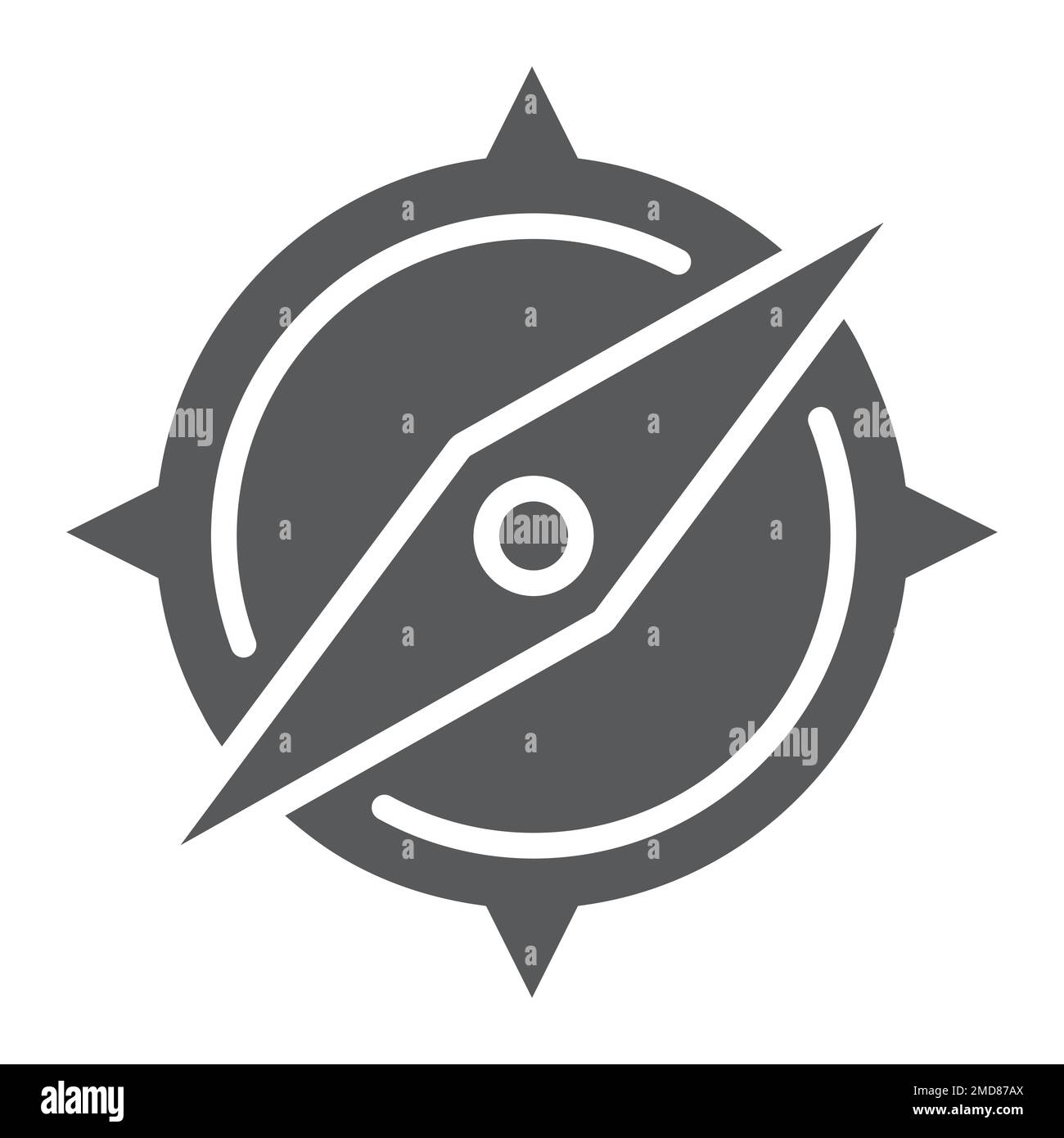 Compass glyph icon, travel and tourism, map sign vector graphics, a ...